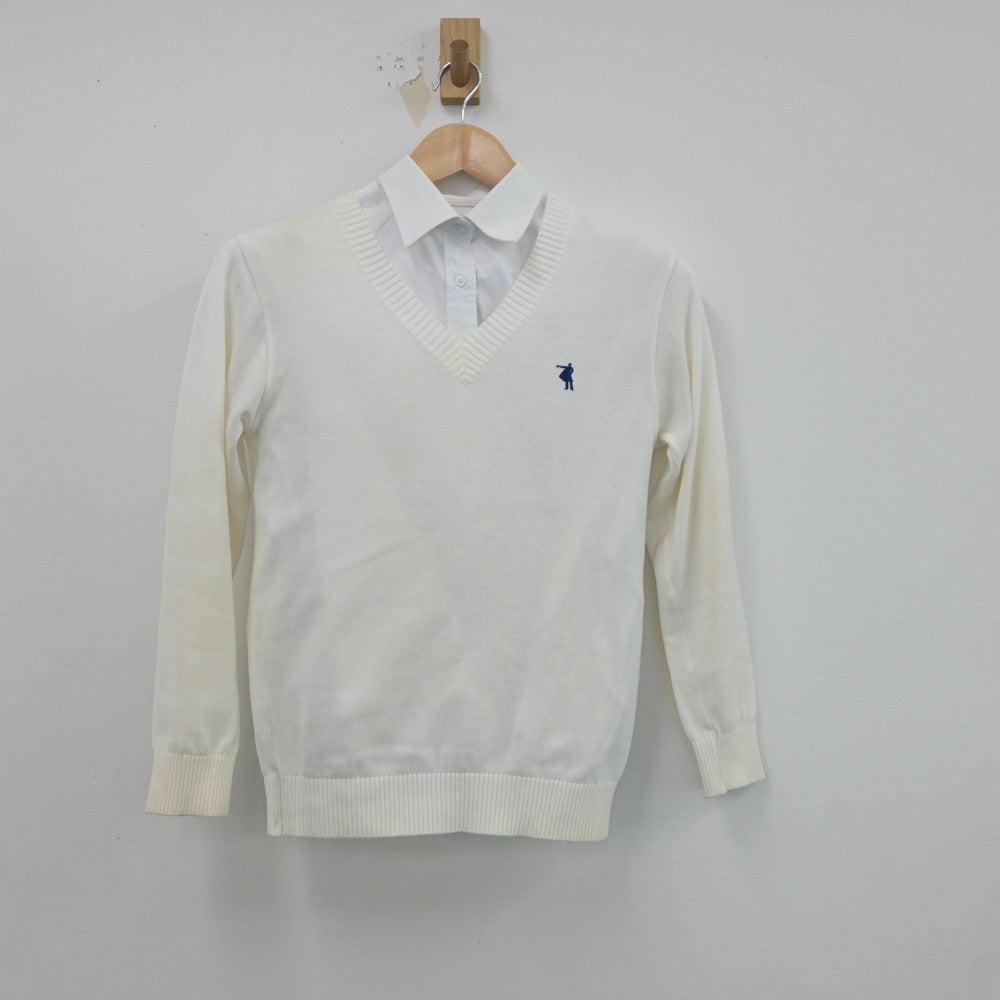 【中古制服】福岡県 クラーク記念国際高等学校 女子制服 2点（シャツ・ニット）sf017821【リサイクル学生服】 中古制服通販パレイド