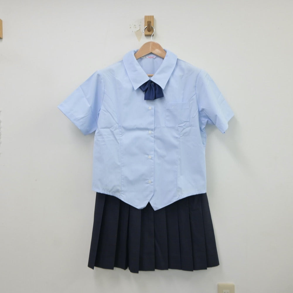 【中古制服】熊本県 熊本西高等学校 女子制服 4点（シャツ・スカート）sf018083【リサイクル学生服】 中古制服通販パレイド