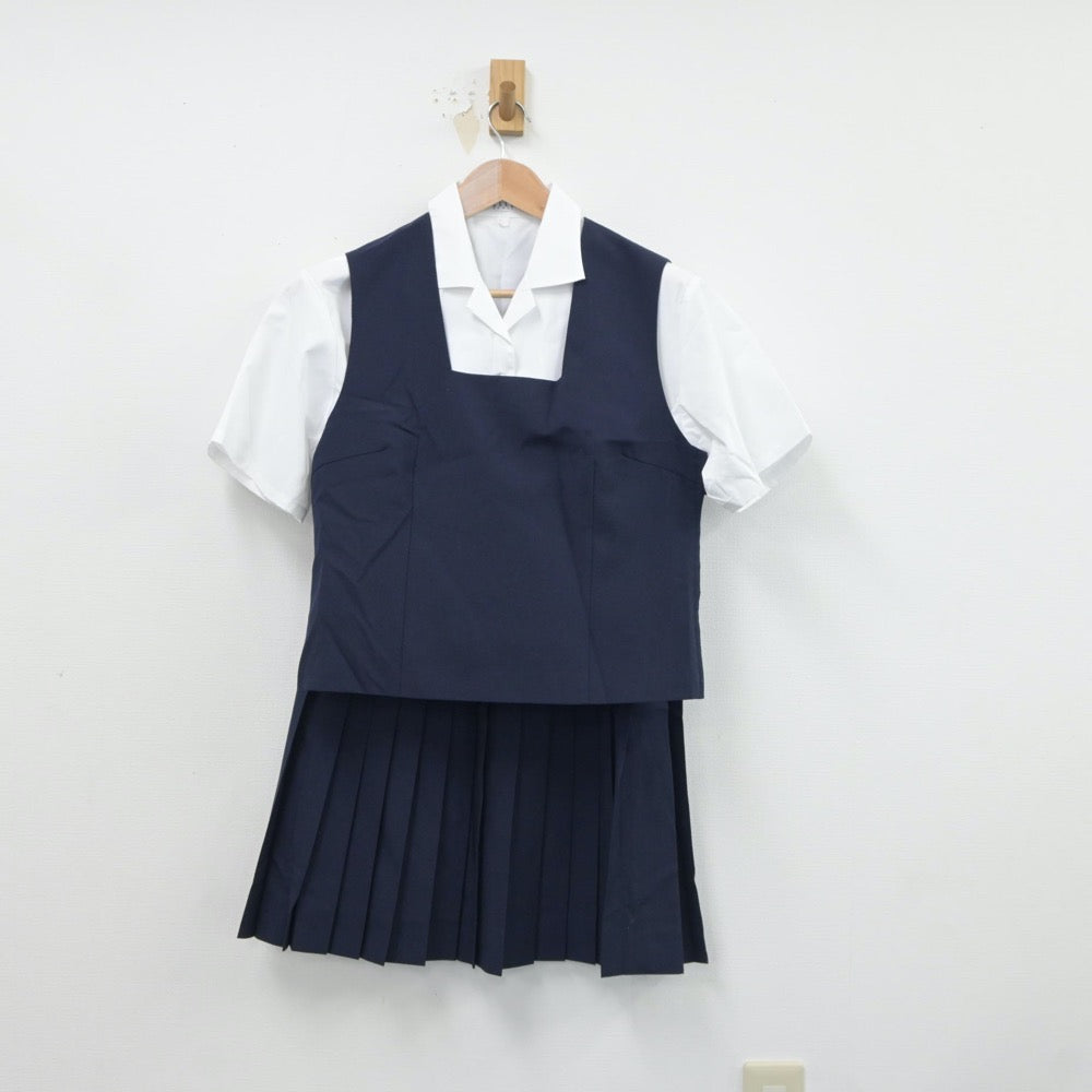 【中古制服】香川県 高松高等学校 女子制服 3点（シャツ・ベスト・スカート）sf018258【リサイクル学生服】 中古制服通販パレイド