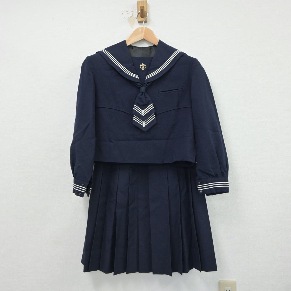 【中古制服】宮城県 仙台白百合学園高等学校 女子制服 4点（セーラー服・スカート）sf018436【リサイクル学生服】 中古制服通販パレイド