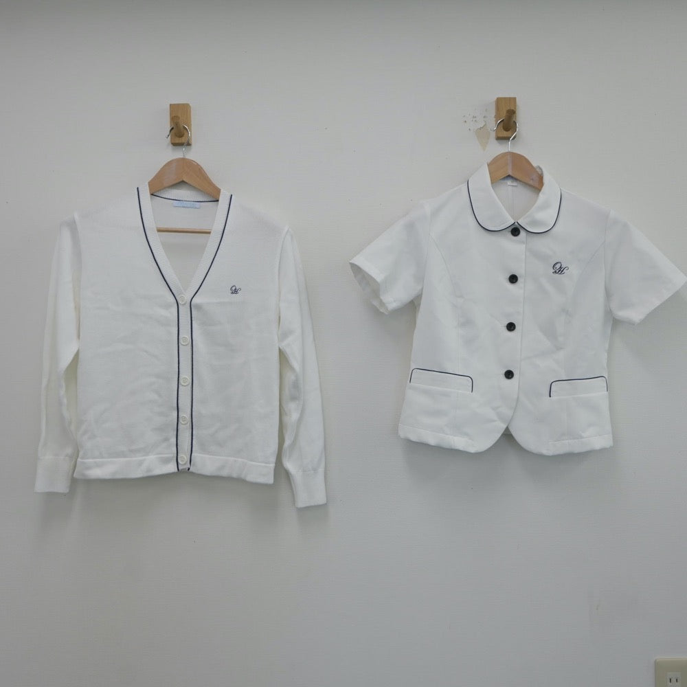 【中古制服】大阪府 大谷高等学校 女子制服 2点（シャツ・ニット）sf018580【リサイクル学生服】 中古制服通販パレイド
