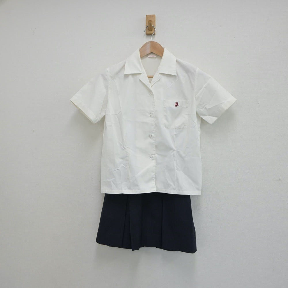 【中古制服】愛知県 名古屋市立向陽高等学校 女子制服 3点（シャツ・スカート）sf018705【リサイクル学生服】 中古制服通販パレイド