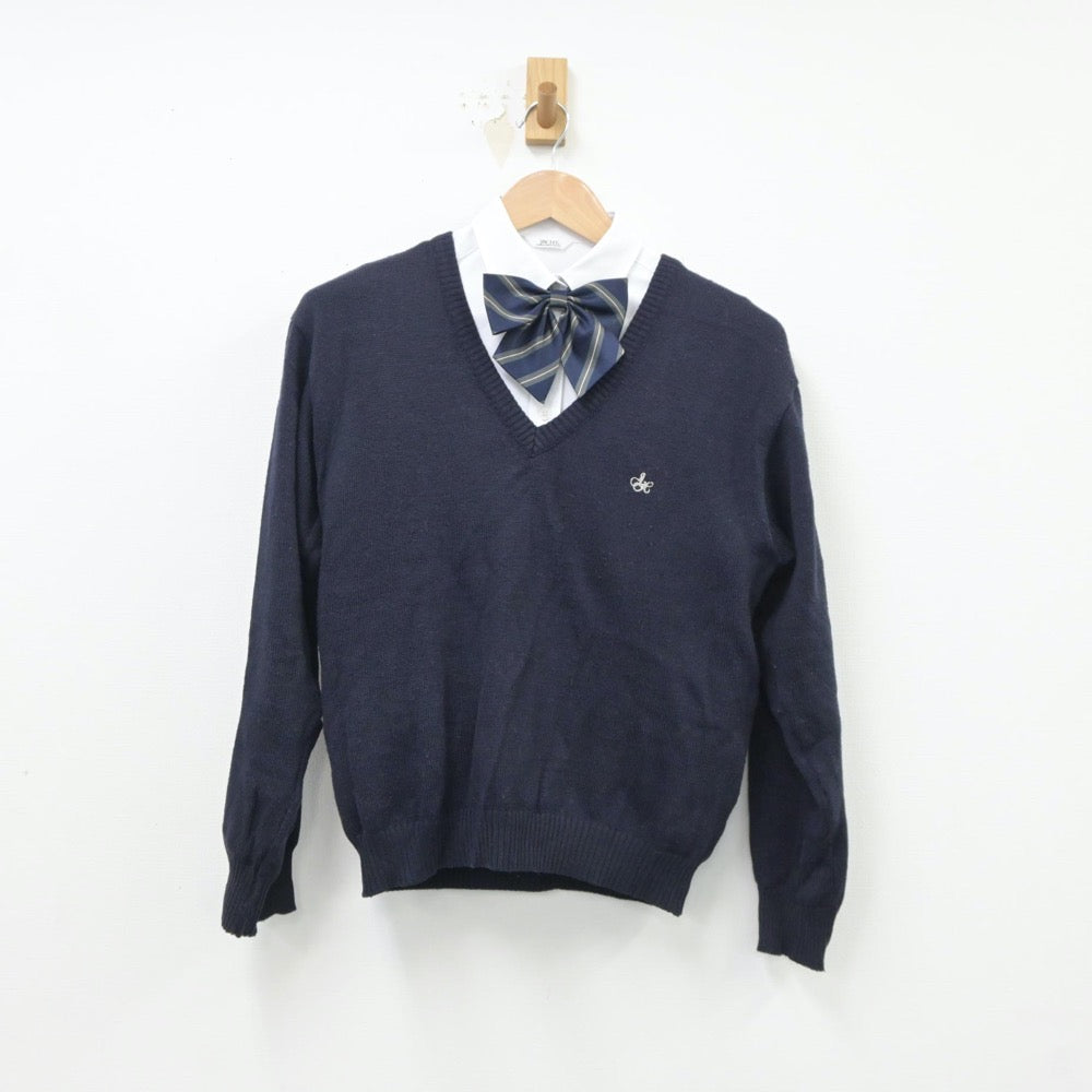 【中古制服】福岡県 自由ヶ丘高等学校 女子制服 3点（シャツ・ニット）sf018895【リサイクル学生服】 中古制服通販パレイド