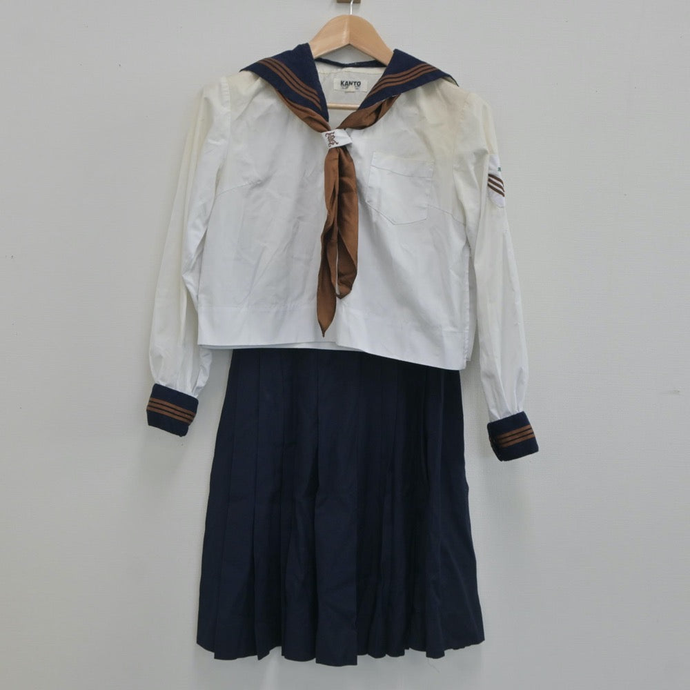 【中古制服】東京都 関東国際高等学校 女子制服 3点（セーラー服・スカート）sf020212【リサイクル学生服】 中古制服通販パレイド