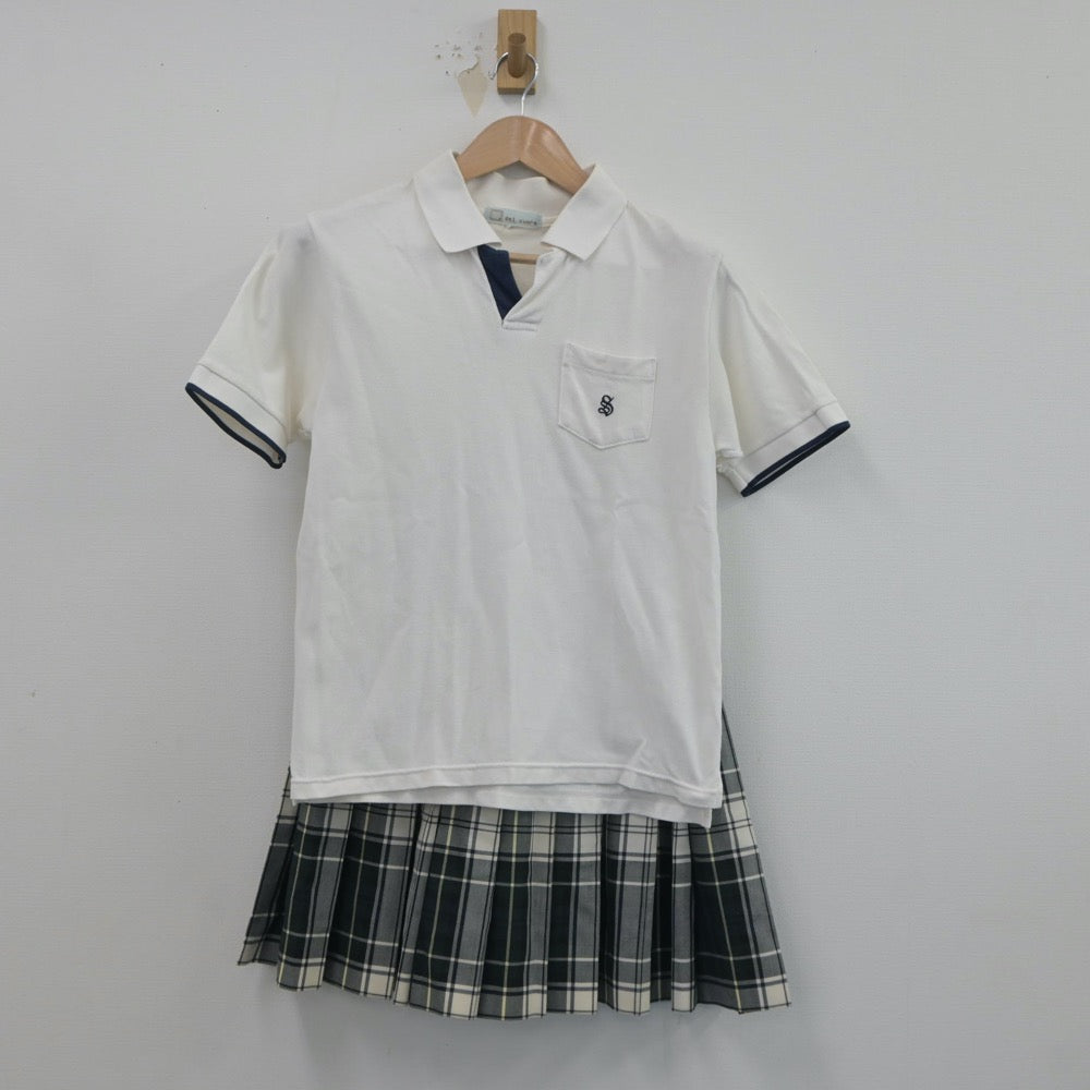 【中古制服】広島県 山陽女学園高等部 女子制服 3点（シャツ・スカート）sf020241【リサイクル学生服】 中古制服通販パレイド