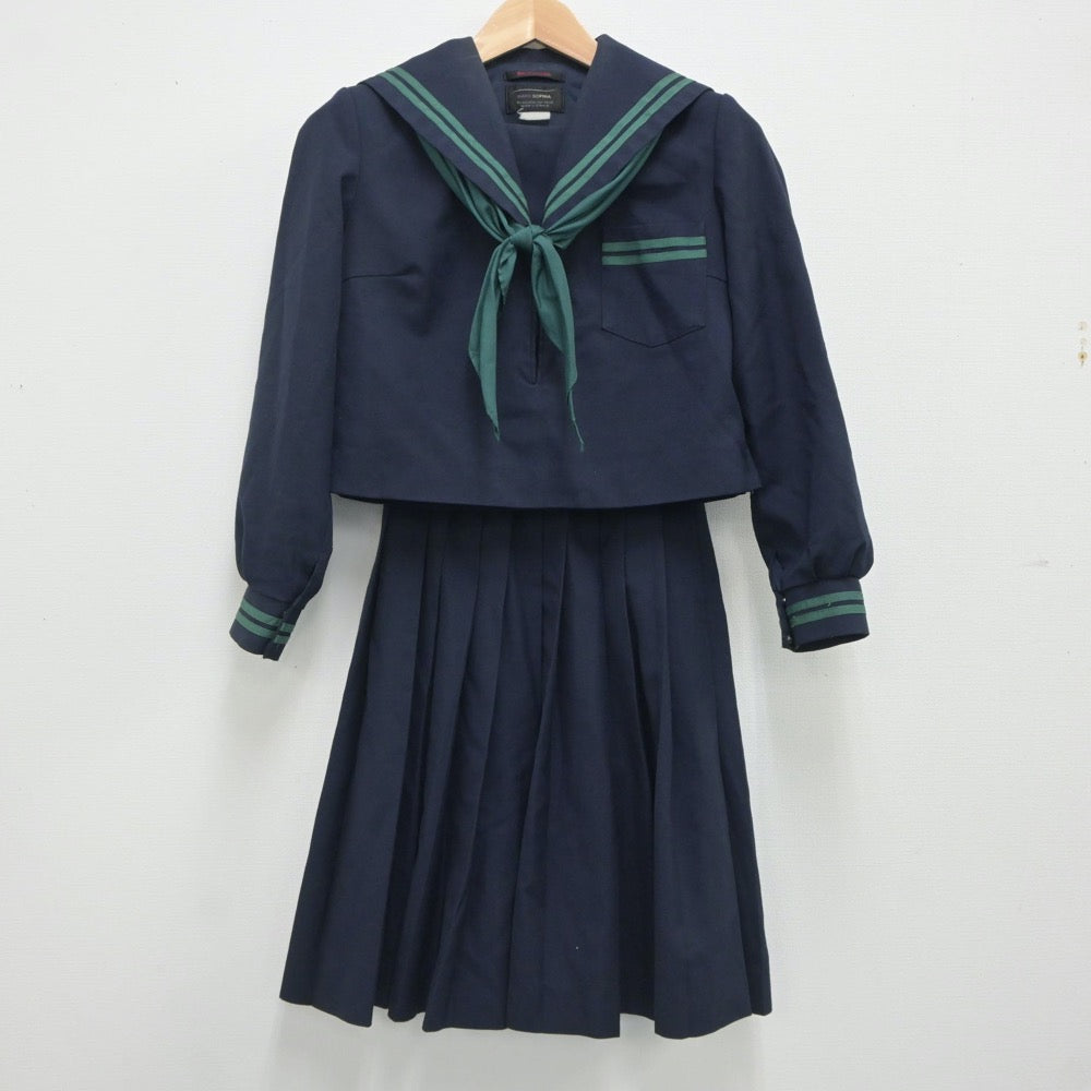 【中古制服】愛媛県 松山西中学校 女子制服 4点（セーラー服・ベスト・スカート）sf020309【リサイクル学生服】 中古制服通販パレイド