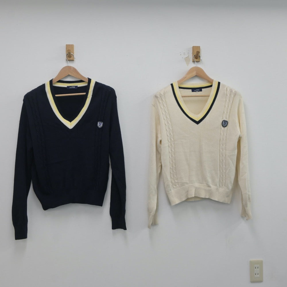 【中古制服】北海道 旭川明成高等学校 女子制服 2点（ニット・ニット）sf020332【リサイクル学生服】 中古制服通販パレイド