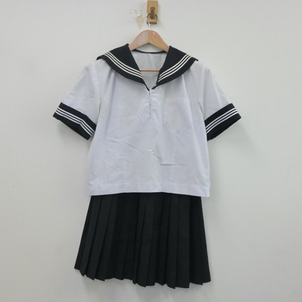 【中古制服】茨城県 下妻第二高等学校 女子制服 3点（セーラー服・スカート）sf020337【リサイクル学生服】 中古制服通販パレイド