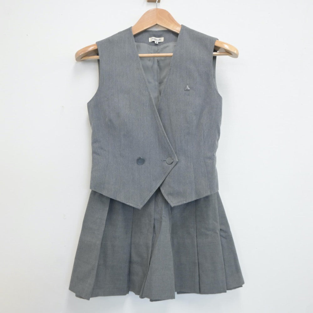 【中古制服】熊本県 鎮西高等学校 女子制服 3点(ベスト・スカート)sf020376【リサイクル学生服】 中古制服通販パレイド