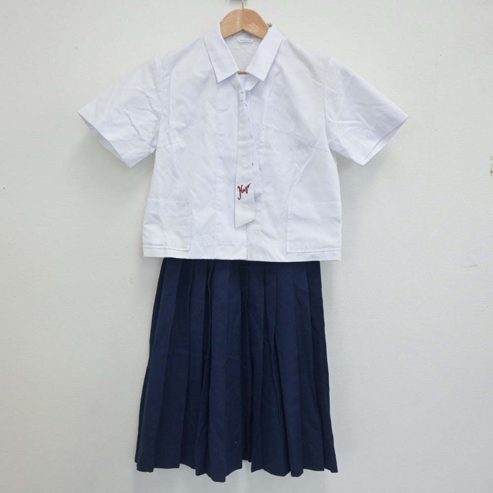 【中古制服】高知県 高知県教育学部附属中学校 女子制服 3点（シャツ・スカート）sf020538【リサイクル学生服】 中古制服通販パレイド