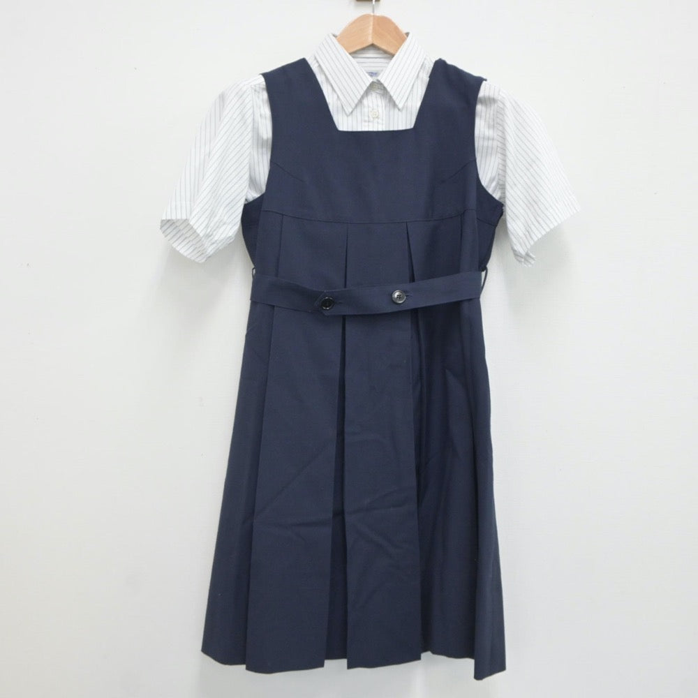 【中古制服】神奈川県 清泉女学院中学高等学校 女子制服 3点(シャツ・ジャンパースカート)sf020746【リサイクル学生服】 中古制服