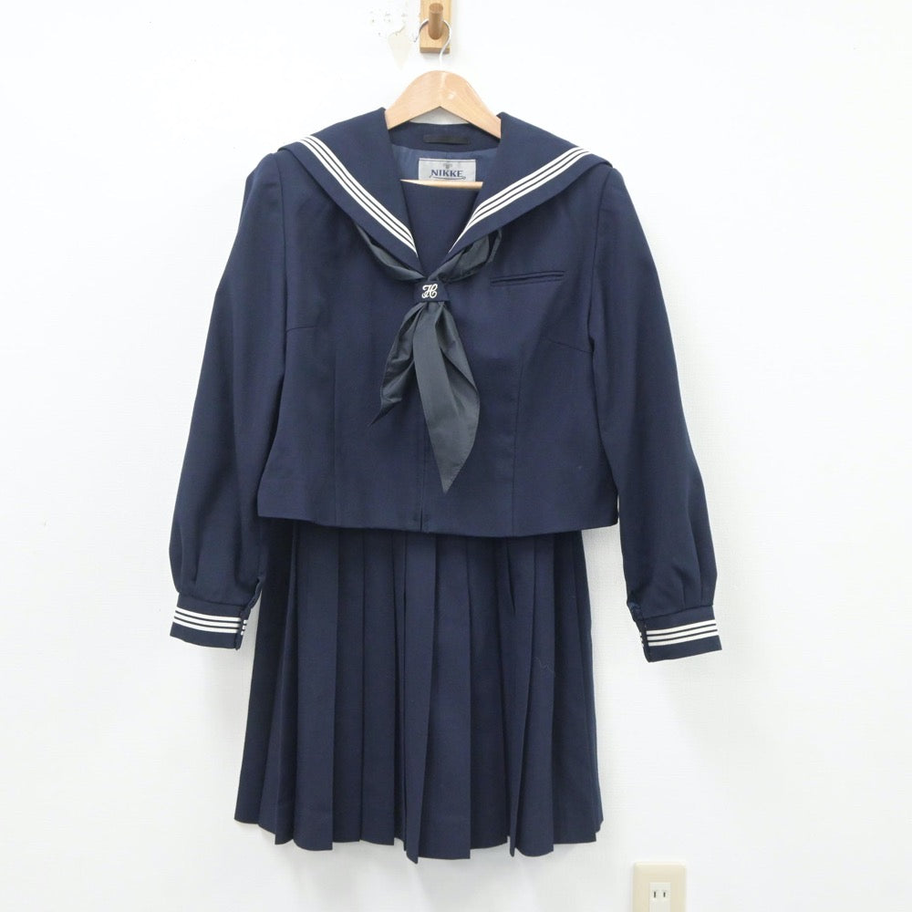 【中古制服】茨城県 境第一中学校 女子制服 3点（セーラー服・スカート）sf020784【リサイクル学生服】 中古制服通販パレイド