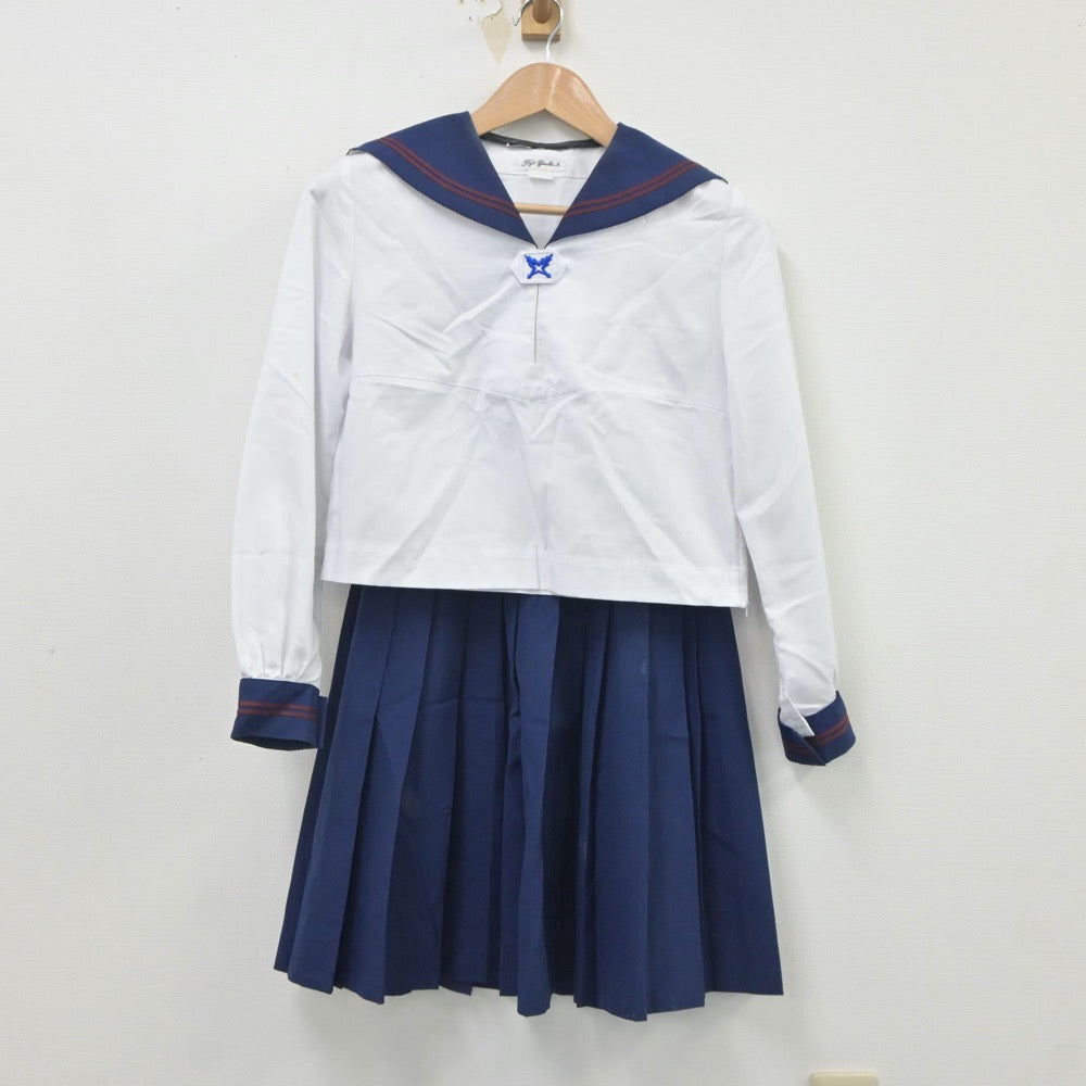 【中古制服】鳥取県 米子東高等学校 女子制服 2点（セーラー服・スカート）sf020792【リサイクル学生服】 中古制服通販パレイド