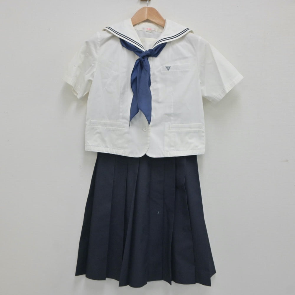 【中古制服】佐賀県 唐津東中学校 女子制服 3点（セーラー服・スカート）sf020802【リサイクル学生服】 中古制服通販パレイド