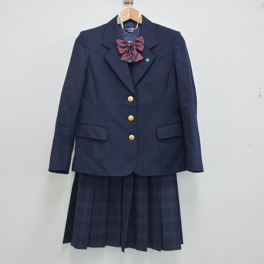 【中古制服】北海道 北海道札幌東商業高等学校 女子制服 5点（ブレザー・ニットベスト・スカート）sf021021【リサイクル学生服】 中古