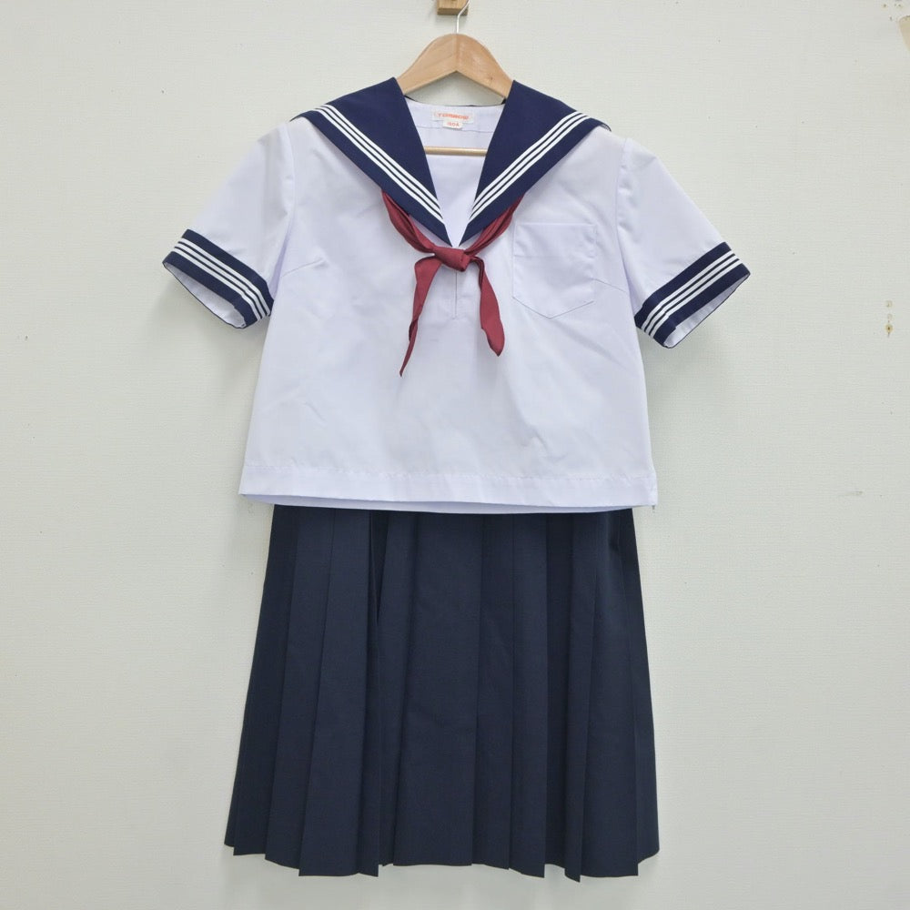【中古制服】茨城県 坂本中学校 女子制服 3点（セーラー服・スカート）sf021040【リサイクル学生服】 中古制服通販パレイド