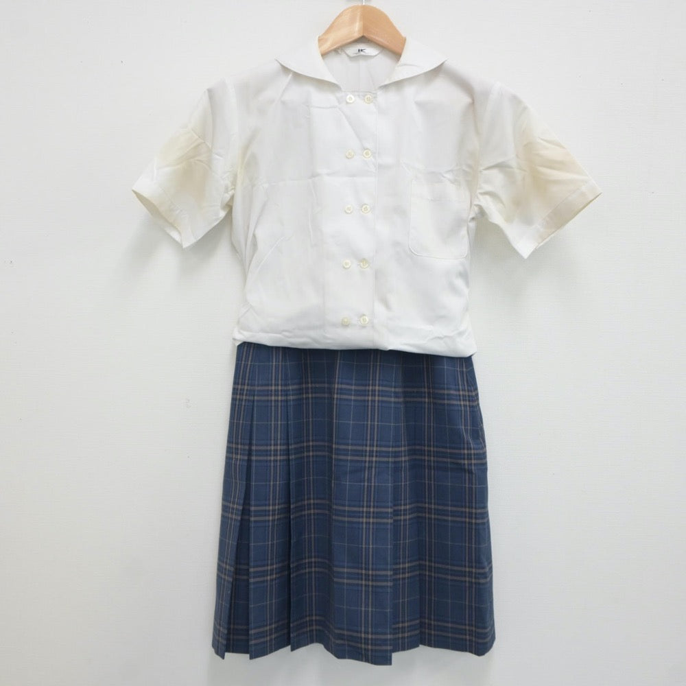 【中古制服】岡山県 明誠学院高等学校 女子制服 3点（シャツ・スカート）sf021175【リサイクル学生服】 中古制服通販パレイド