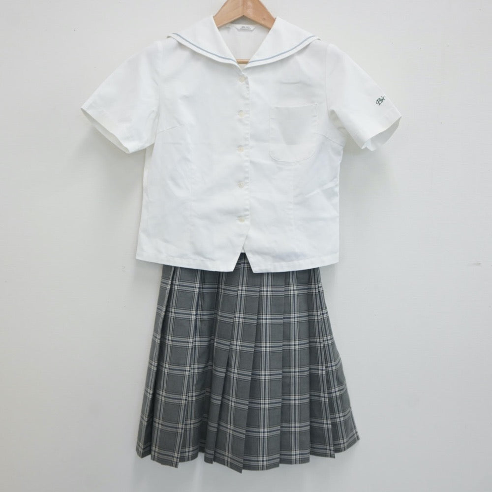 【中古制服】愛媛県 愛媛大学附属高等学校 女子制服 3点（セーラー服・スカート）sf021194【リサイクル学生服】 中古制服通販パレイド