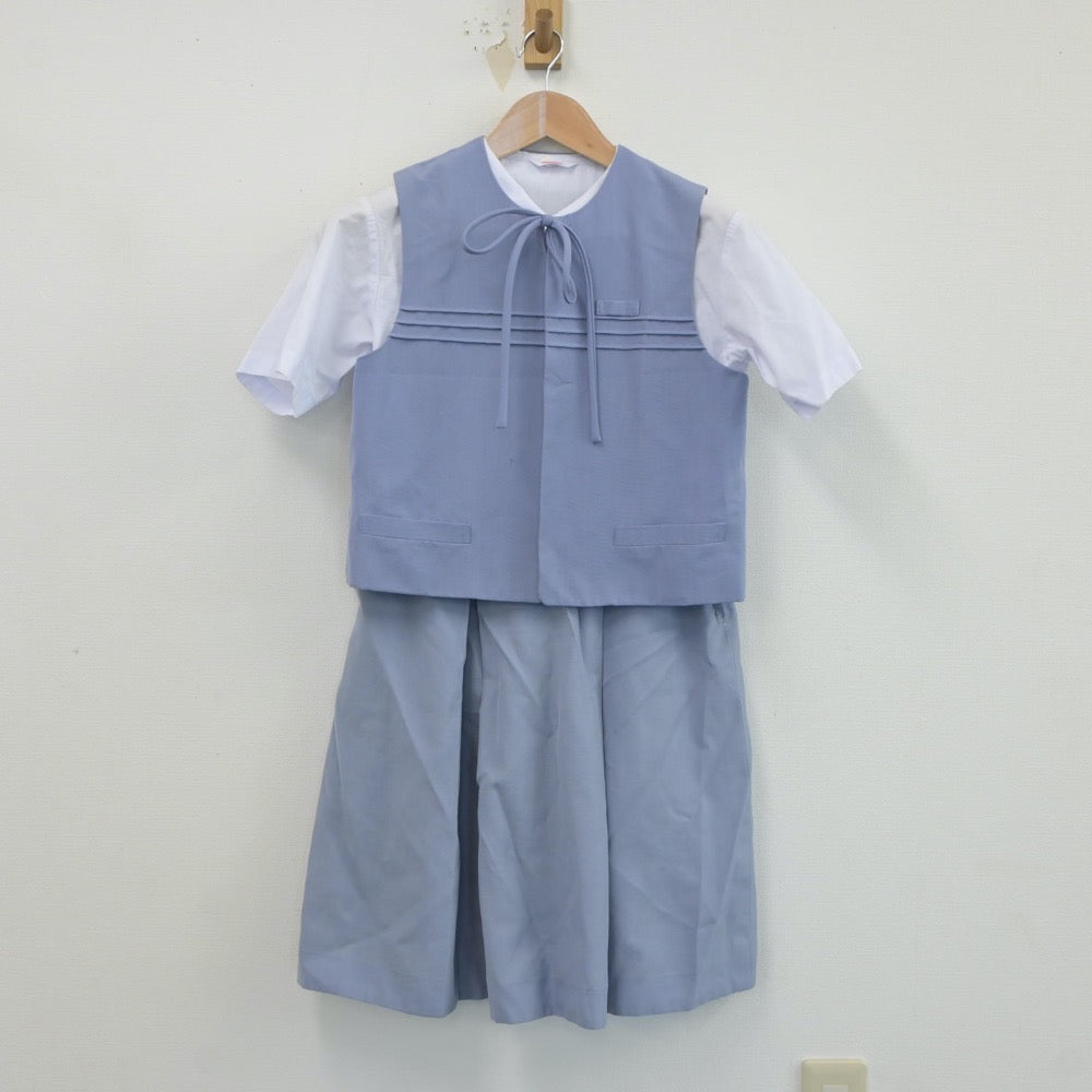 【中古制服】茨城県 茨城キリスト教学園中学校 女子制服 3点（ベスト・シャツ・スカート）sf021220【リサイクル学生服】 中古制服通販パレイド