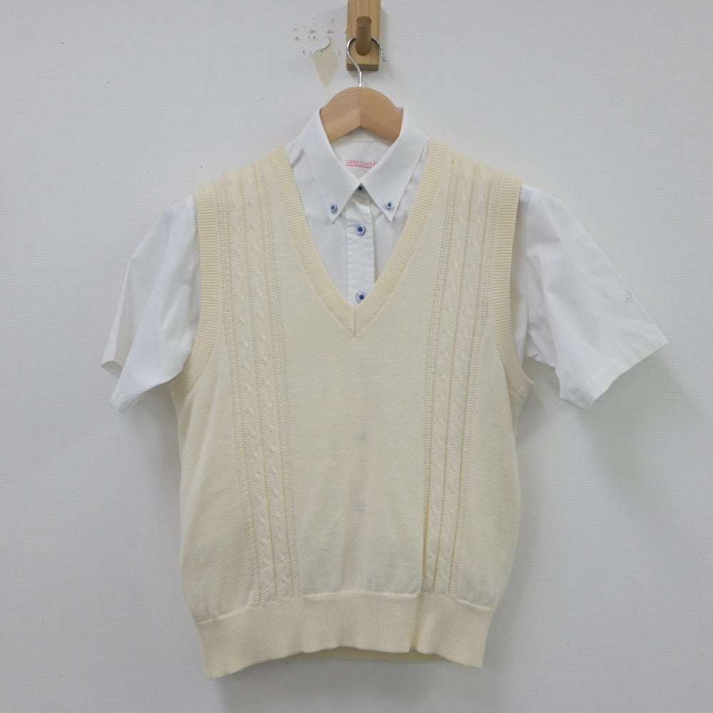【中古制服】大阪府 近畿大学付属高校 女子制服 2点(ニットベスト・シャツ)sf021289【リサイクル学生服】 中古制服通販パレイド