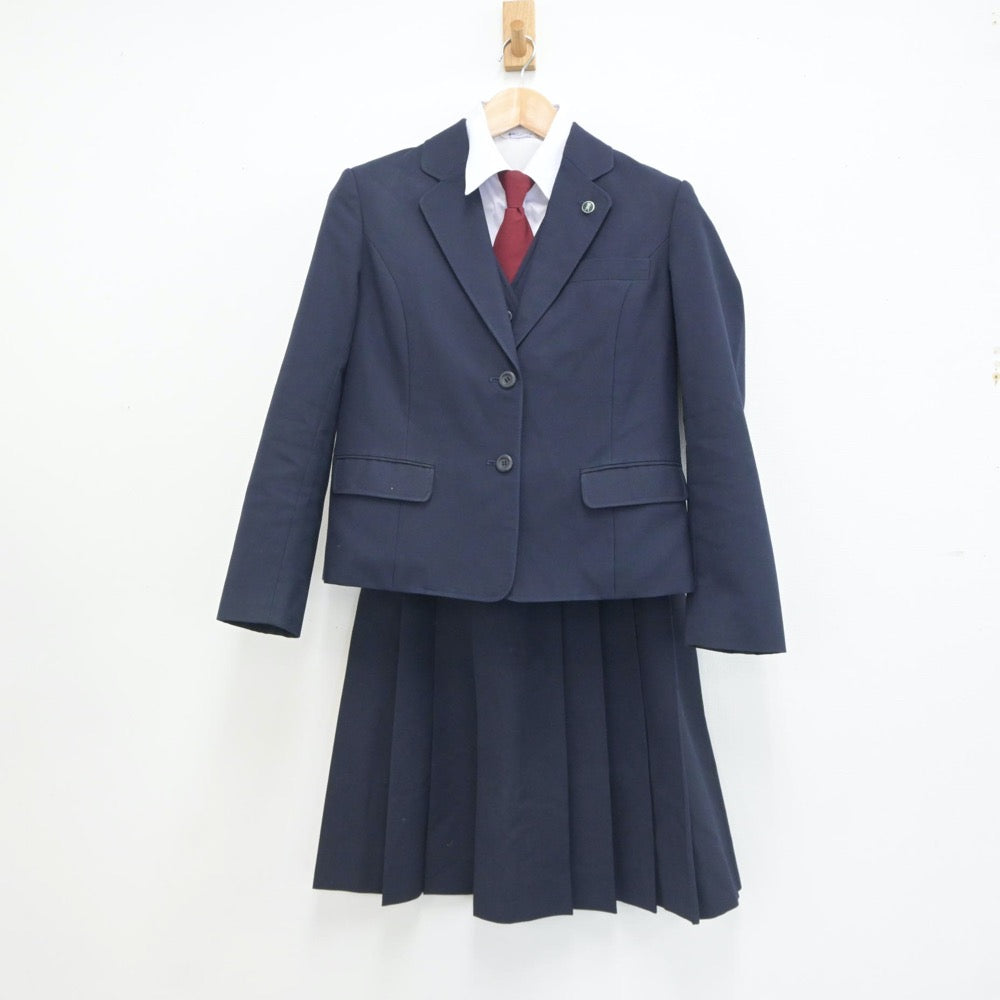 【中古制服】愛知県 愛知県立美和高等学校 女子制服 4点（ブレザー・シャツ・ベスト・スカート）sf021338【リサイクル学生服】 中古