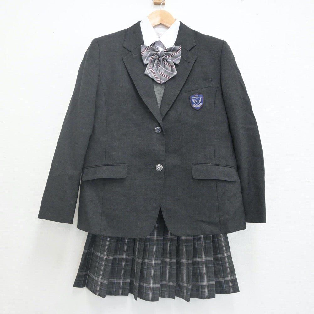 【中古制服】東京都 都立第五商業高等学校 女子制服 5点（ブレザー・シャツ・ニット・スカート）sf021555【リサイクル学生服】 中古