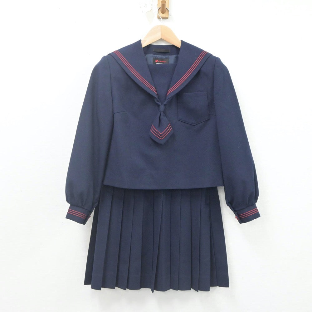 【中古制服】長崎県 長崎大学教育学部附属中学校 女子制服 3点（セーラー服・スカート）sf021628【リサイクル学生服】 中古制服通販パレイド