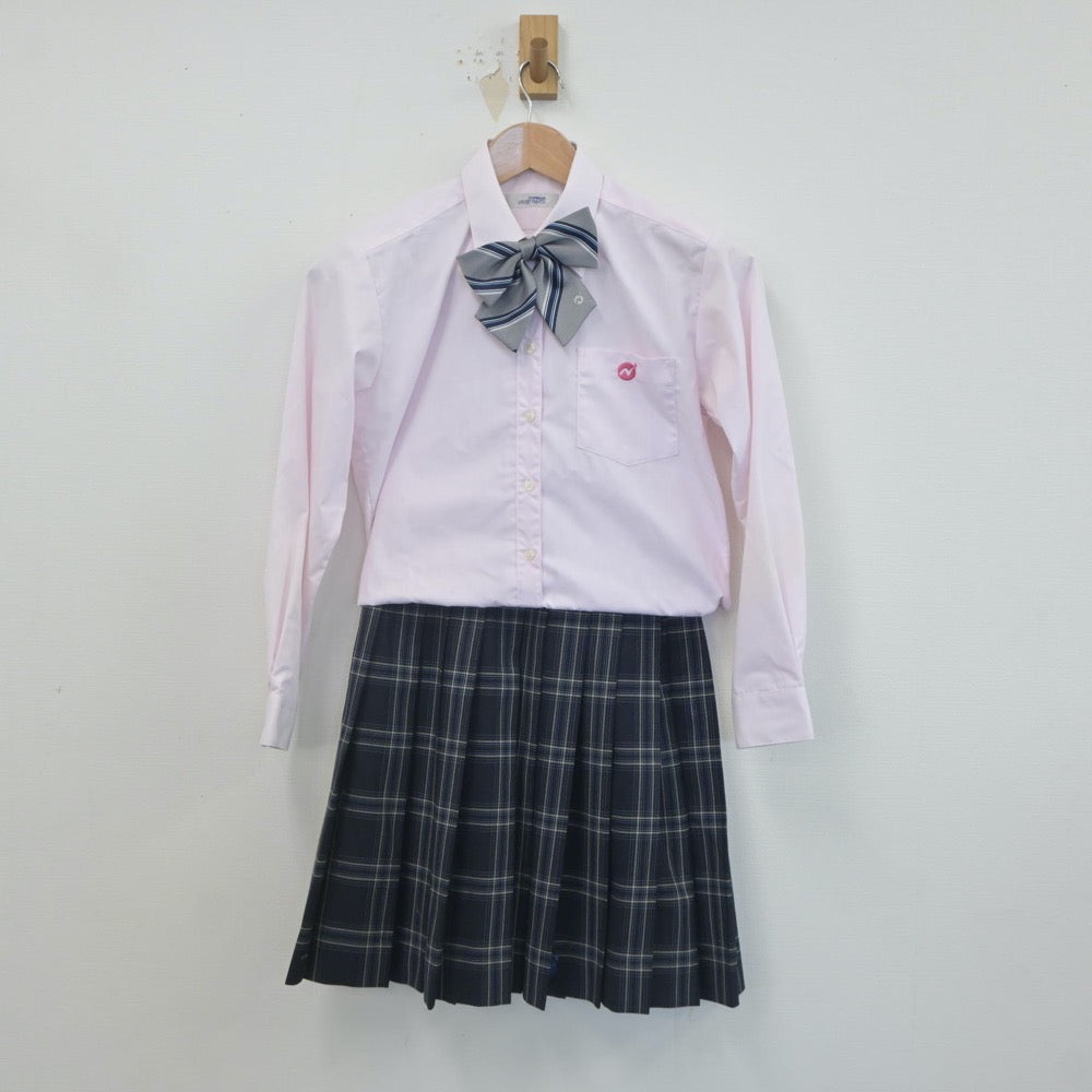 【中古制服】千葉県 二松學舍大学附属柏高等学校 女子制服 3点（シャツ・スカート）sf021801【リサイクル学生服】 中古制服通販パレイド