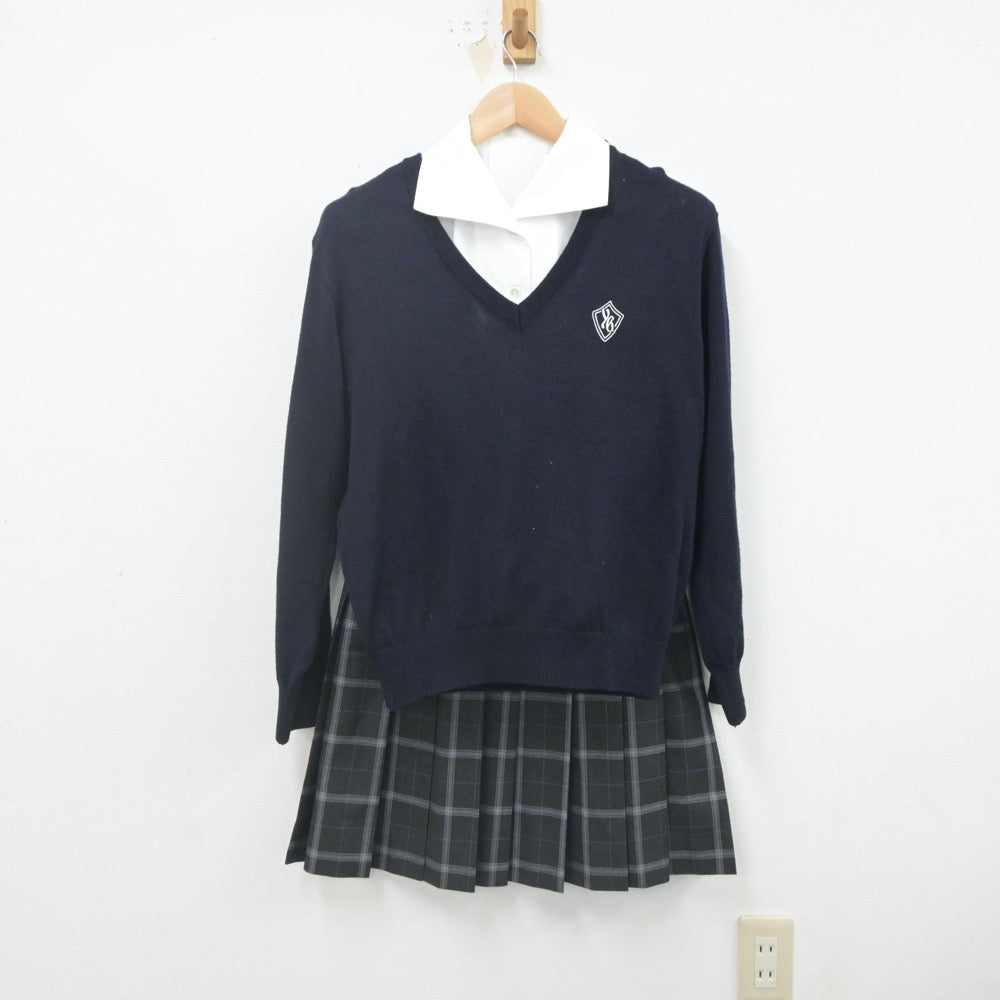 【中古制服】神奈川県 横浜女学院中学校 女子制服 4点(ニット・シャツ・スカート)sf022069【リサイクル学生服】 中古制服通販パレイド