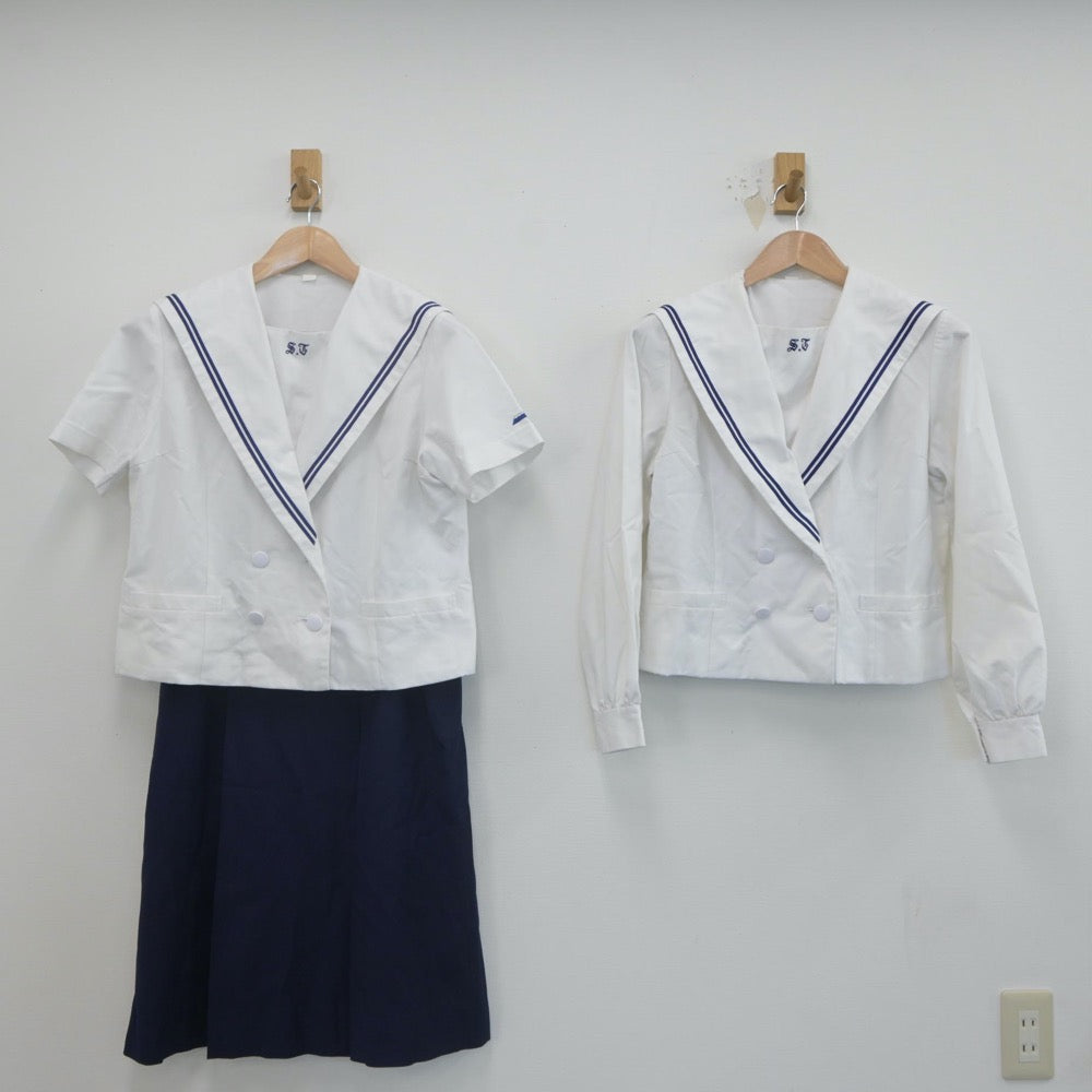 【中古制服】兵庫県 須磨友が丘高等学校 女子制服 3点（セーラー服・スカート）sf022109【リサイクル学生服】 中古制服通販パレイド