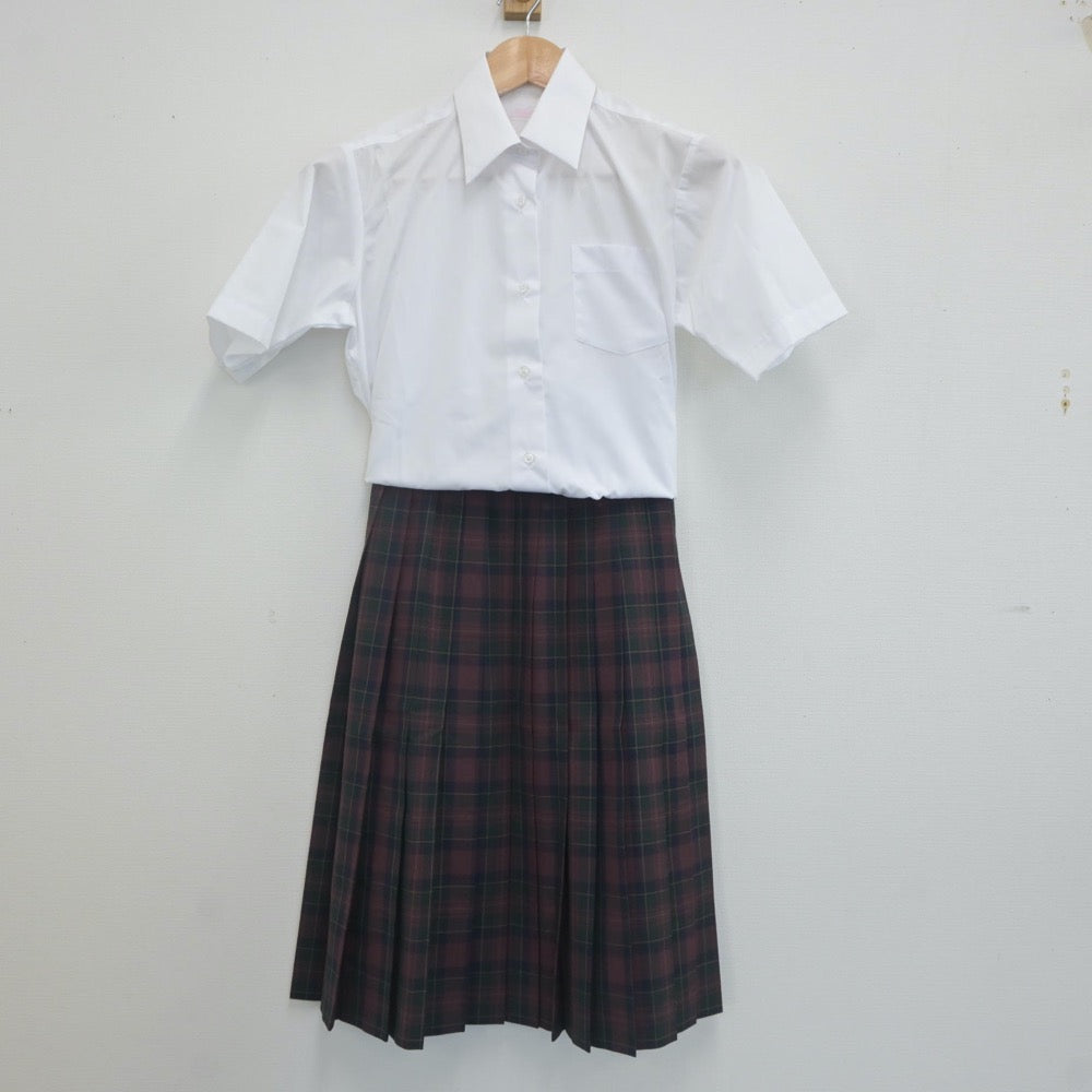 【中古制服】大阪府 峰塚中学校 女子制服 3点（シャツ・スカート）sf022111【リサイクル学生服】 中古制服通販パレイド