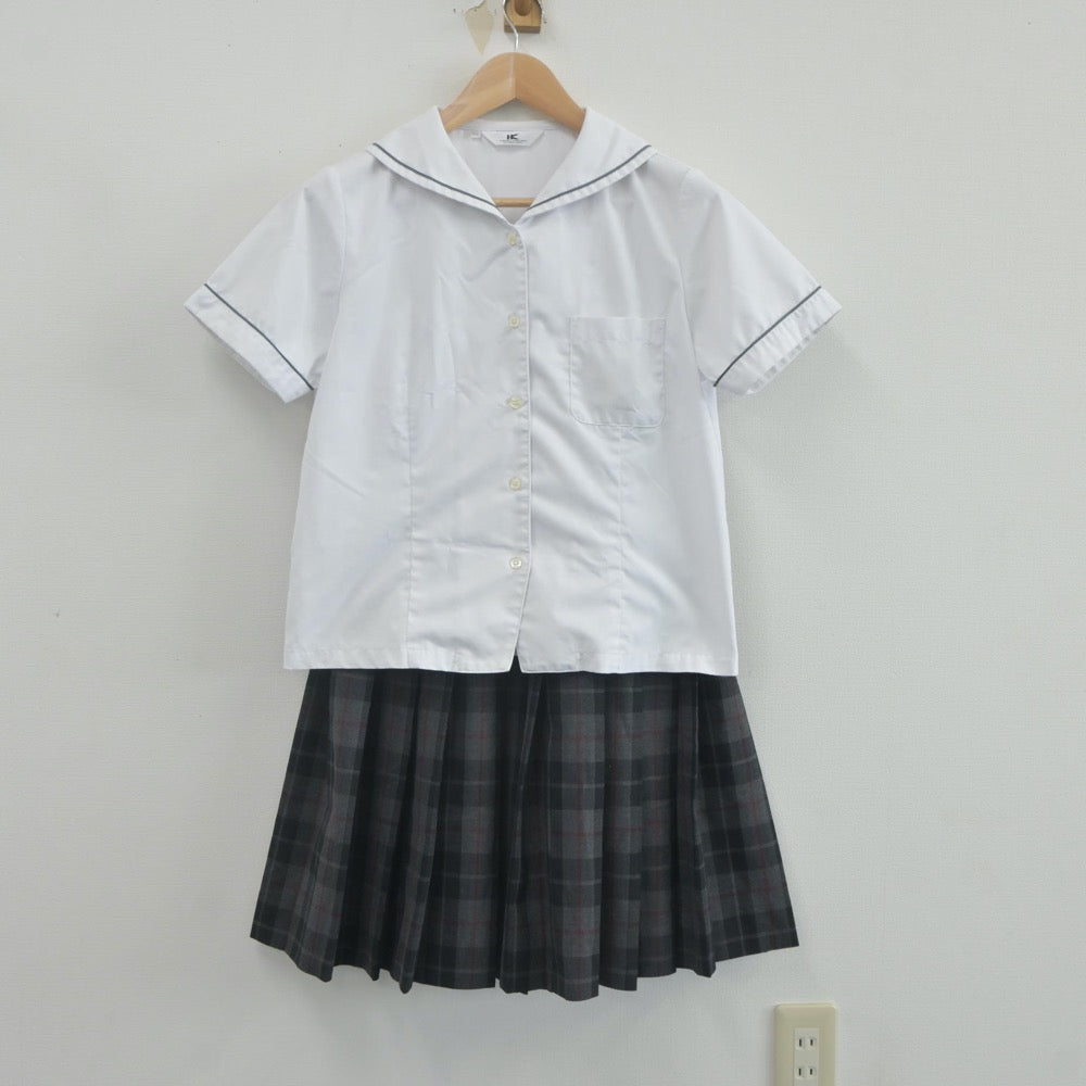 【中古制服】大阪府 梅花高等学校 女子制服 3点（シャツ・スカート）sf022119【リサイクル学生服】 中古制服通販パレイド