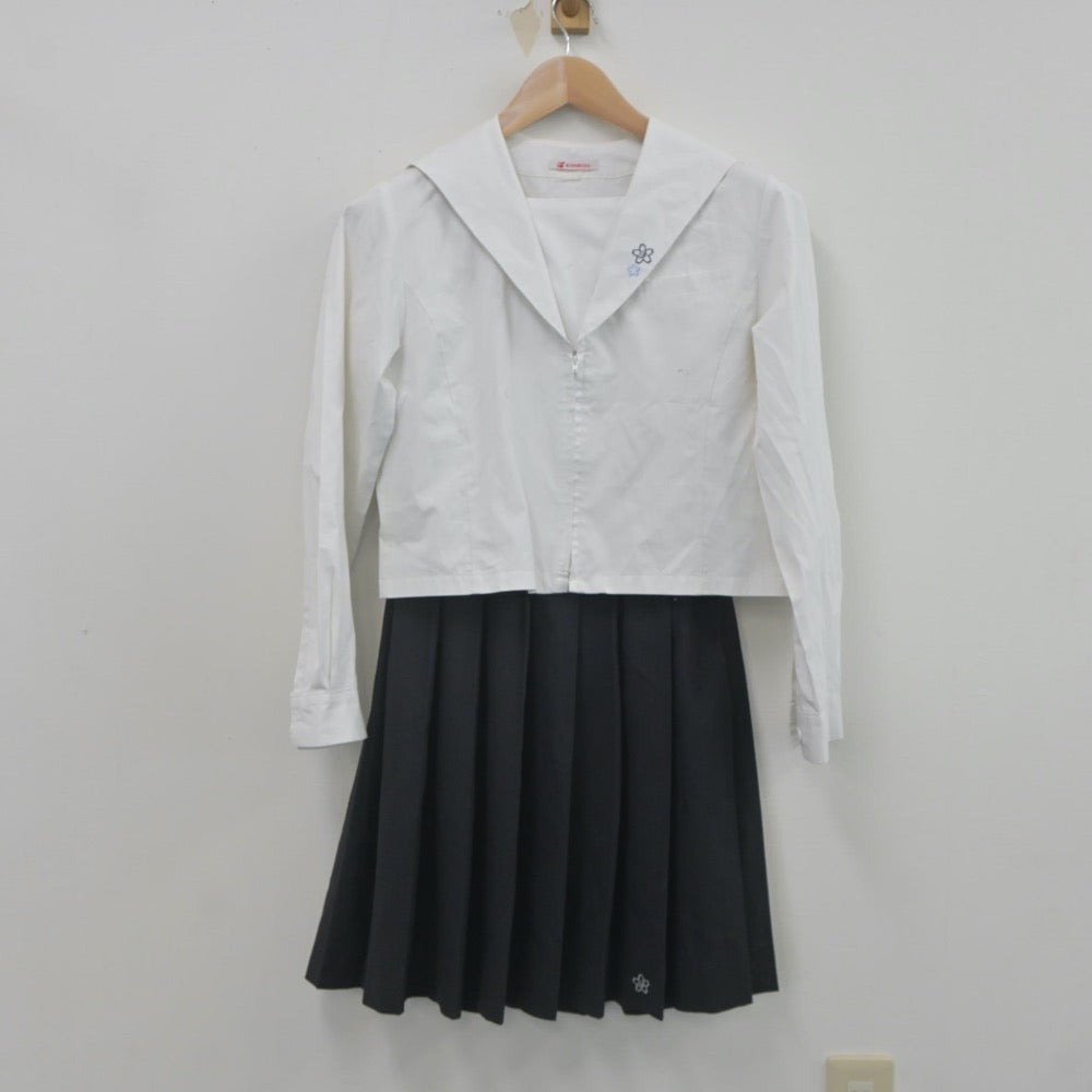 【中古制服】岡山県 岡山大安寺中等教育学校 女子制服 3点(シャツ・セーラー服・スカート)sf022283【リサイクル学生服】 中古制服
