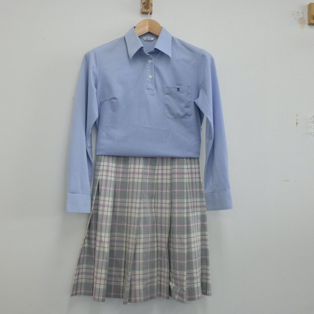 【中古制服】山口県 中村女子高等学校 女子制服 3点（シャツ・スカート）sf022523【リサイクル学生服】 中古制服通販パレイド