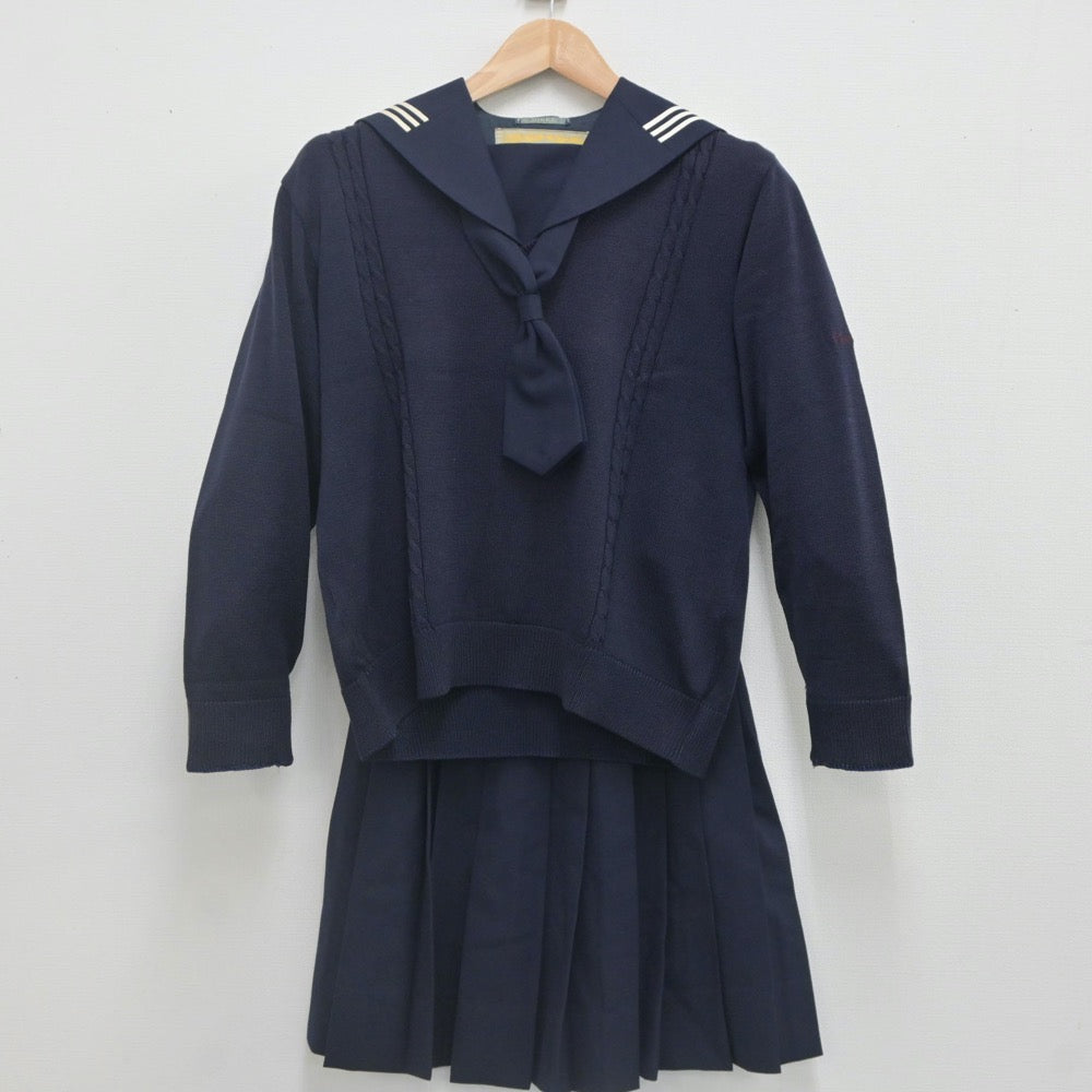 【中古制服】東京都 川村高等学校 女子制服 4点(ニット・セーラー服・スカート)sf022642【リサイクル学生服】 中古制服通販パレイド