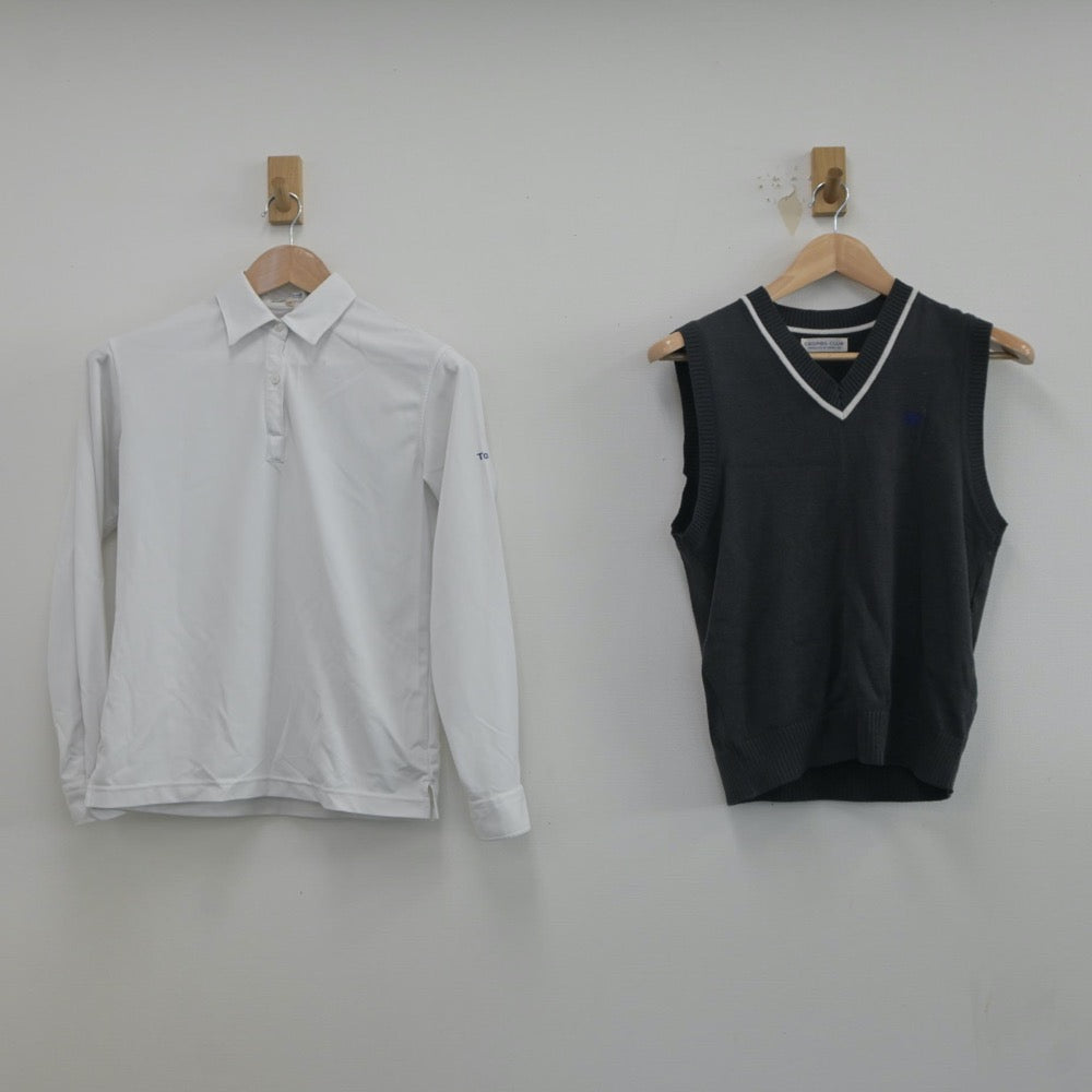【中古制服】北海道 北海道札幌東豊高等学校 女子制服 2点（シャツ・ニットベスト）sf022873【リサイクル学生服】 中古制服通販パレイド
