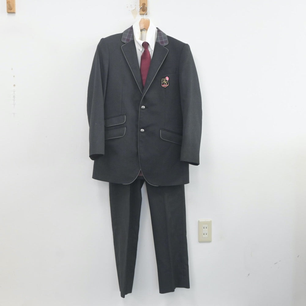 【中古制服】山梨県 甲斐清和高等学校 男子制服 4点(ブレザー・シャツ・ズボン)sf022881【リサイクル学生服】 中古制服通販パレイド