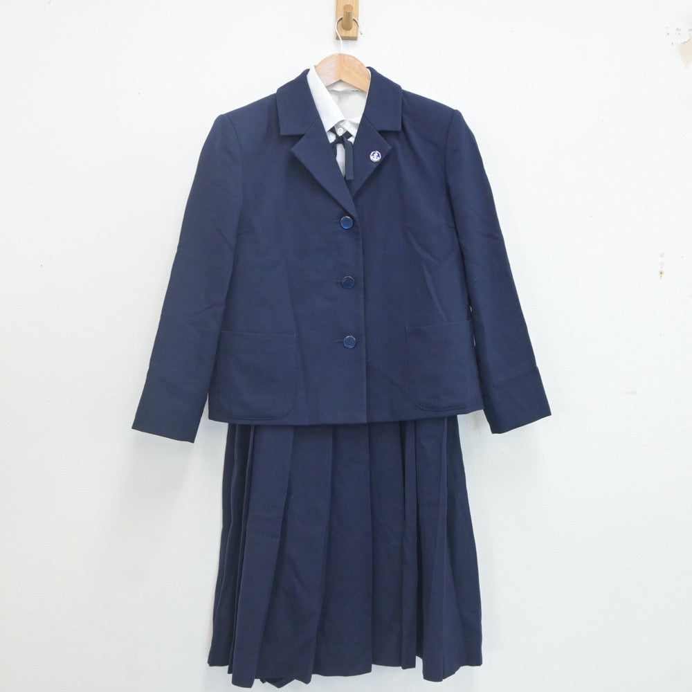 【中古制服】新潟県 新潟中央高等学校 女子制服 5点（ブレザー・シャツ・ジャンパースカート）sf023005【リサイクル学生服】 中古制服