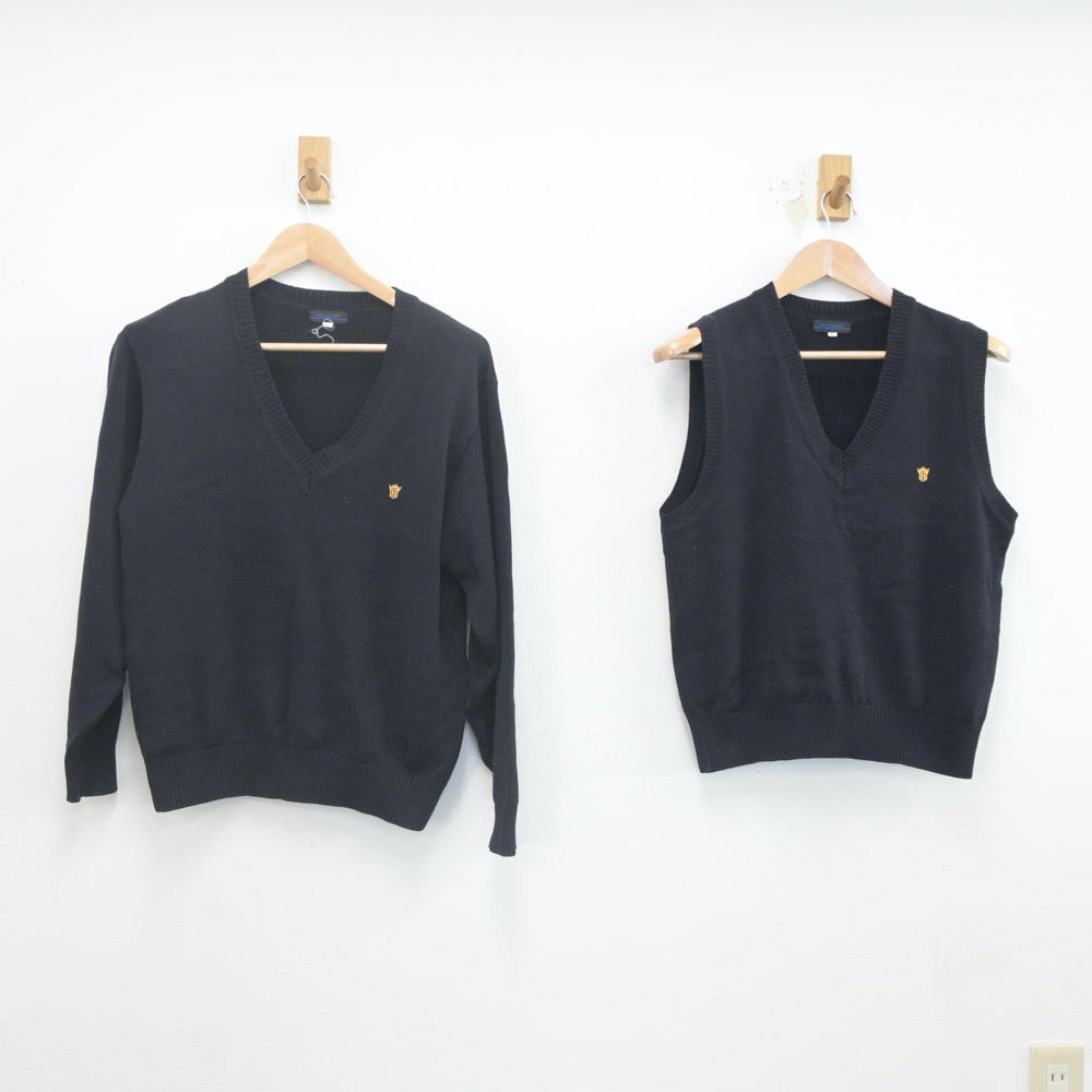 【中古制服】神奈川県 法政大学第二高等学校 女子制服 2点(ニット・ニットベスト)sf023026【リサイクル学生服】 中古制服通販パレイド