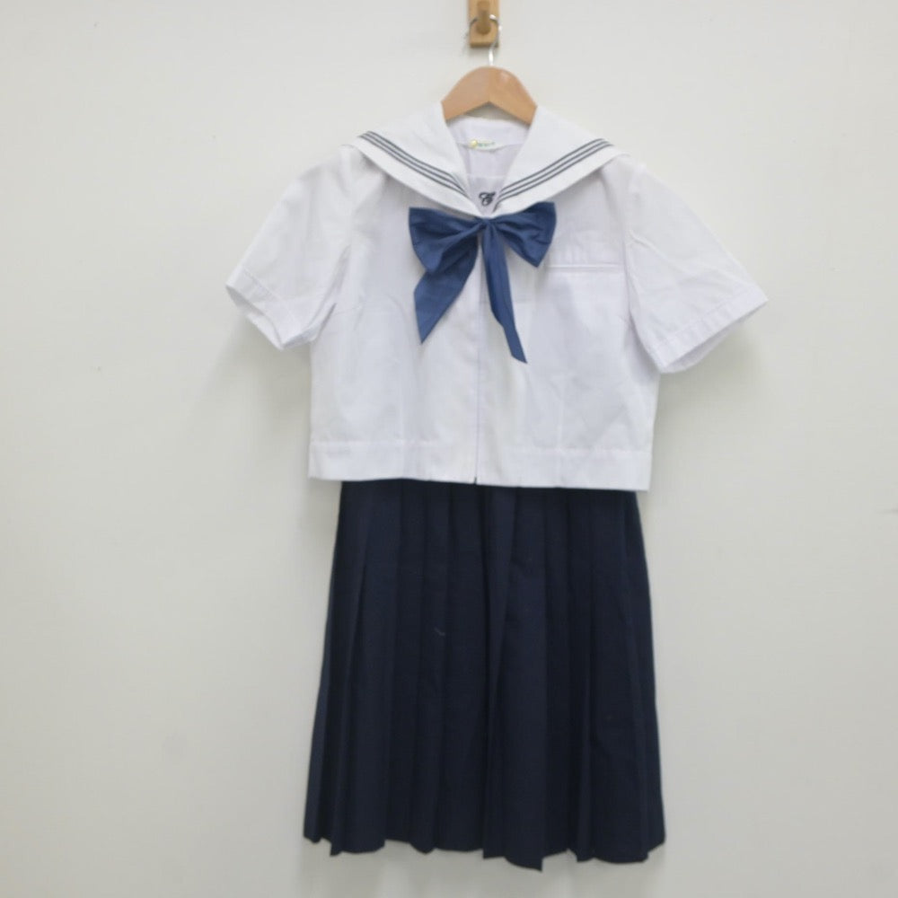 【中古制服】埼玉県 越谷中央中学校 女子制服 3点（セーラー服・スカート）sf023071【リサイクル学生服】 中古制服通販パレイド
