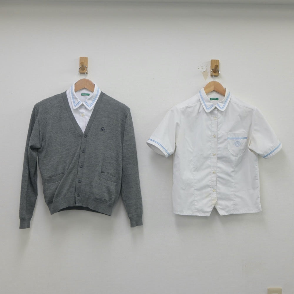 【中古制服】愛知県 人間環境大学附属岡崎学園高等学校 女子制服 3点（ニット・シャツ・シャツ）sf023125【リサイクル学生服】 中古