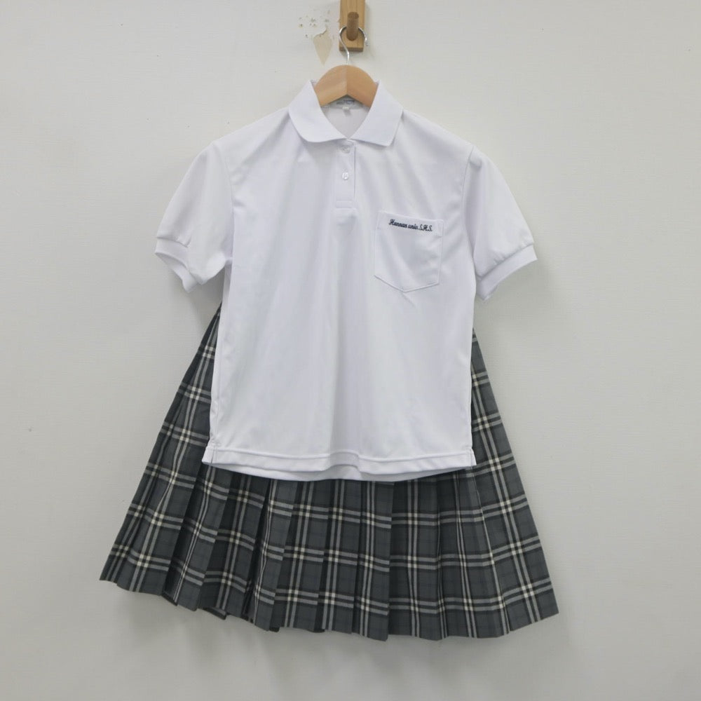 【中古制服】大阪府 阪南大学高等学校 女子制服 2点（シャツ・スカート）sf023182【リサイクル学生服】 中古制服通販パレイド