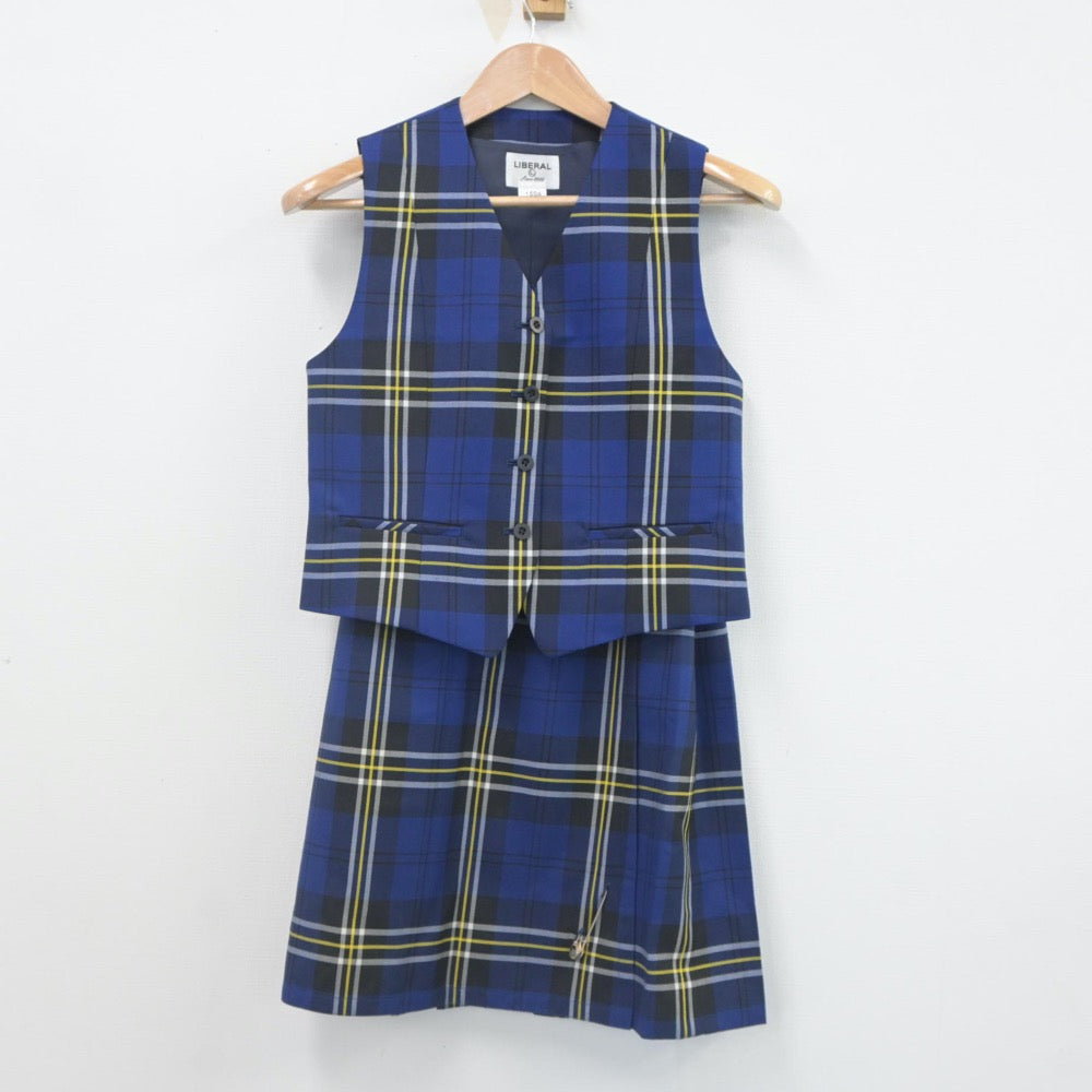 【中古制服】大阪府 堺リベラル中学校 女子制服 3点(ベスト・スカート)sf023400【リサイクル学生服】 中古制服通販パレイド