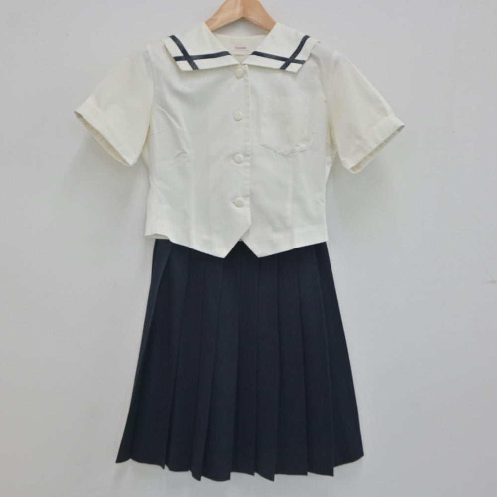 【中古制服】岡山県 岡山南高等学校 女子制服 3点（セーラー服・スカート）sf023463【リサイクル学生服】 中古制服通販パレイド