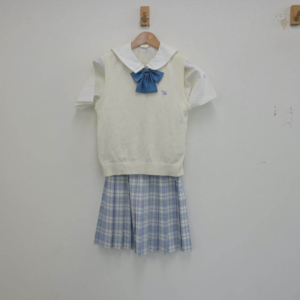 【中古制服】東京都 八雲学園高等学校 女子制服 3点(セーラー服・ニットベスト・スカート)sf023746【リサイクル学生服】 中古制服
