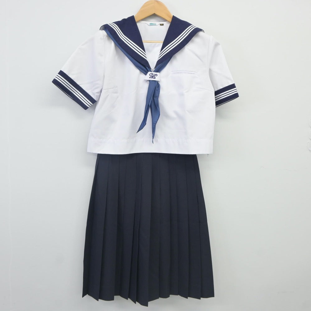【中古制服】千葉県 堀江中学校 女子制服 3点（セーラー服・スカート）sf023800【リサイクル学生服】 中古制服通販パレイド