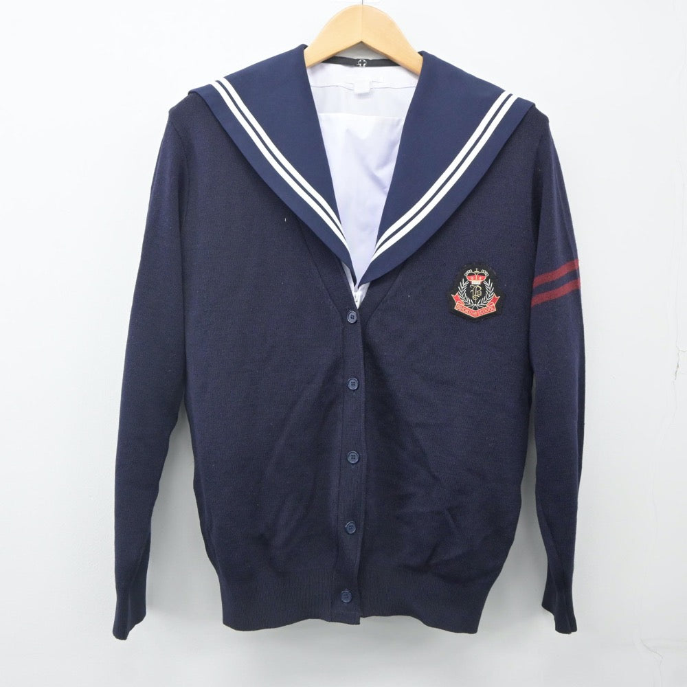 【中古制服】愛知県 尾北高等学校 女子制服 2点（セーラー服・ニット）sf023974【リサイクル学生服】 中古制服通販パレイド