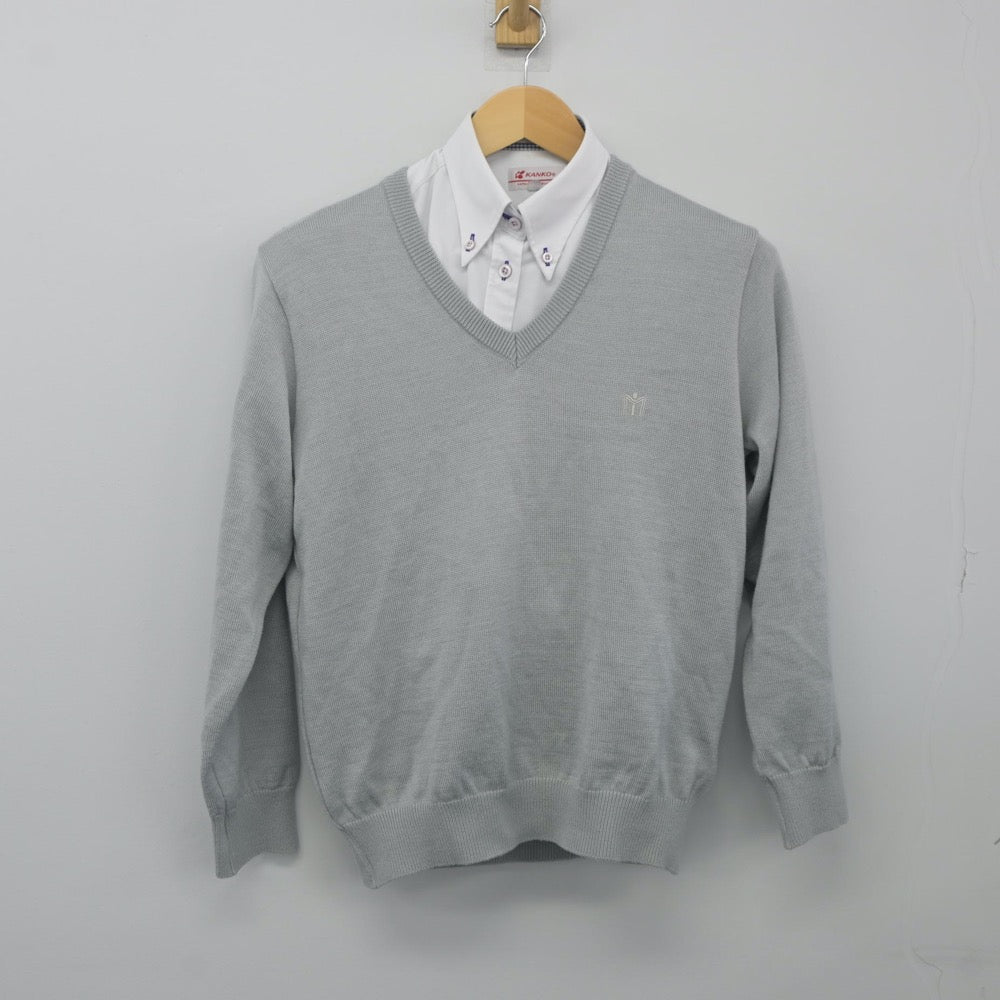 【中古制服】岐阜県 美濃加茂中学高等学校 女子制服 3点（シャツ・ニット）sf024005【リサイクル学生服】 中古制服通販パレイド