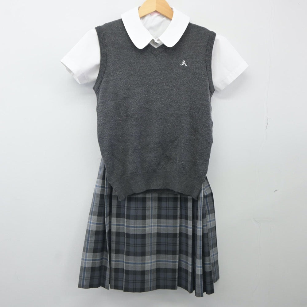 【中古制服】愛知県 愛知高等学校 女子制服 3点（シャツ・ニットベスト・スカート）sf024107【リサイクル学生服】 中古制服通販パレイド
