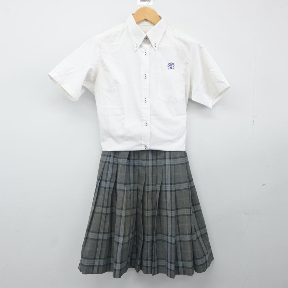 【中古制服】広島県 呉中央中学校 女子制服 2点（シャツ・スカート）sf024205【リサイクル学生服】 中古制服通販パレイド